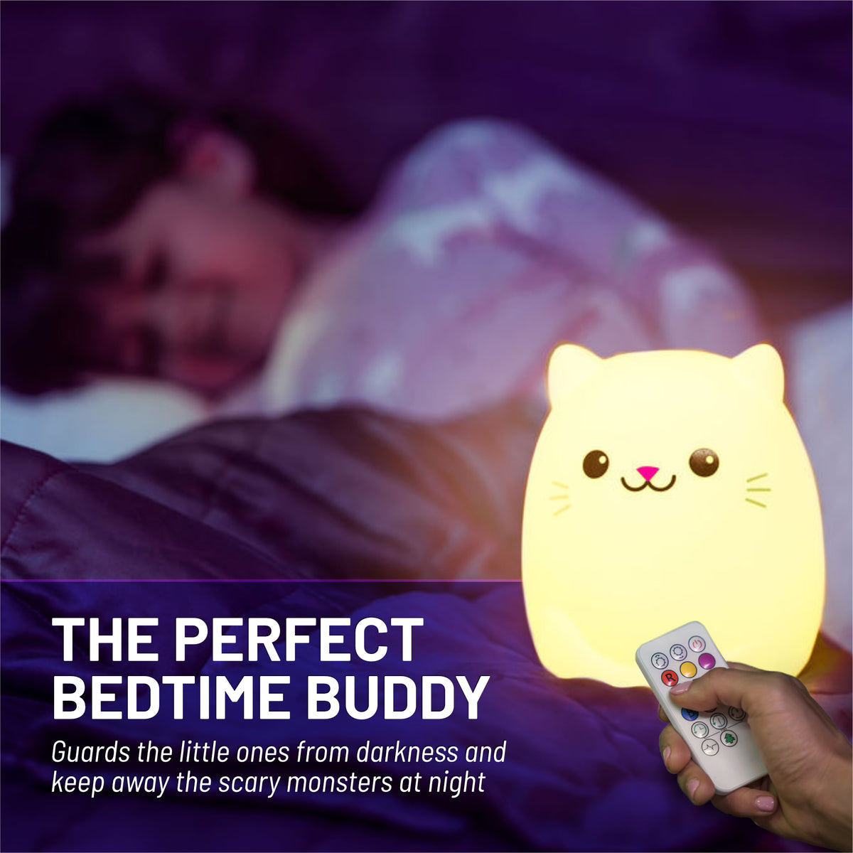 LumiPets® Clive the Cat- Children's Touch Night Light - Lumieworld