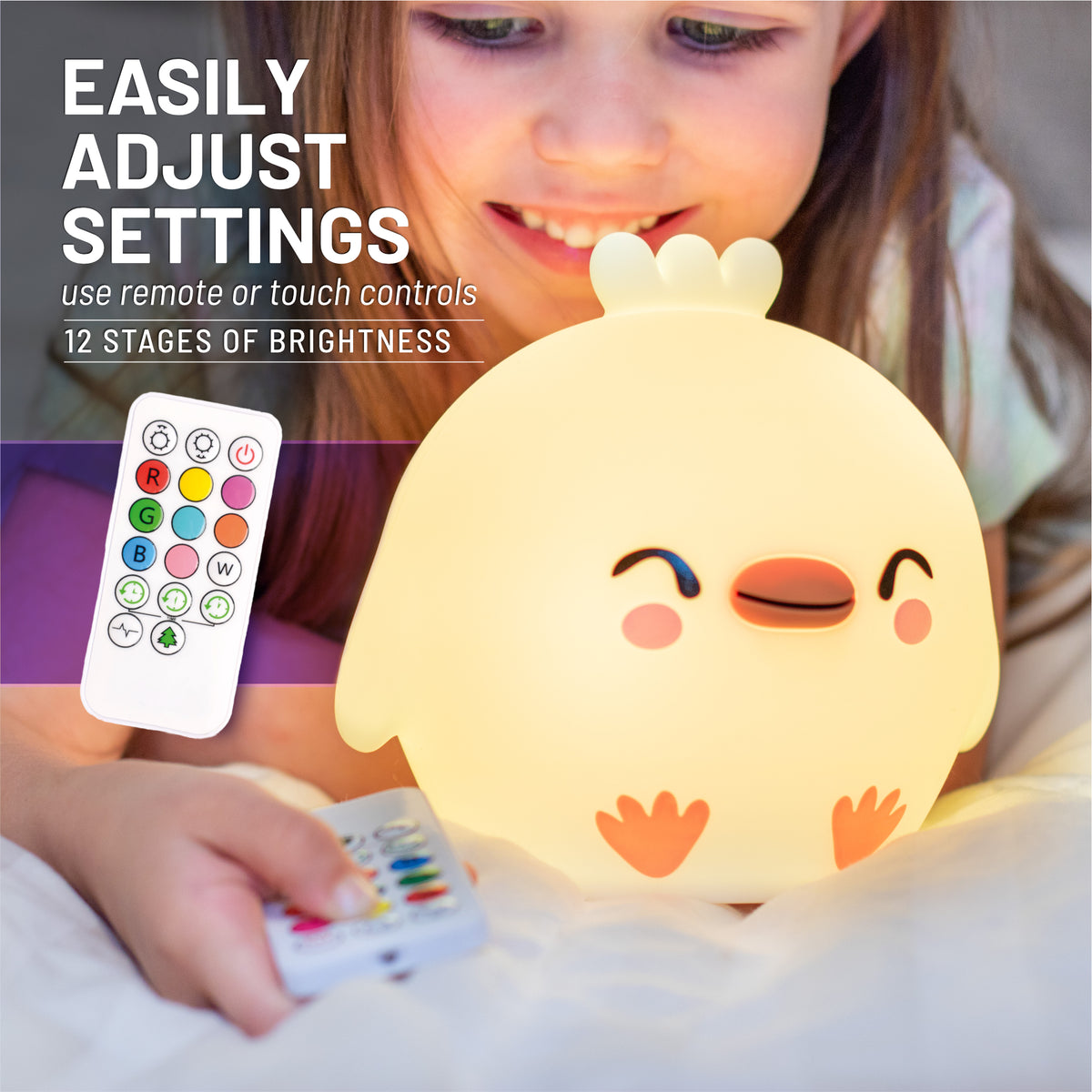 LumiPets® Kawaii Chick - Children's Nursery Touch Night Light - Lumieworld